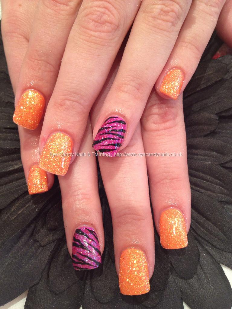 Eye Candy Nails And Training Glitter With Freehand Nail Art By Elaine