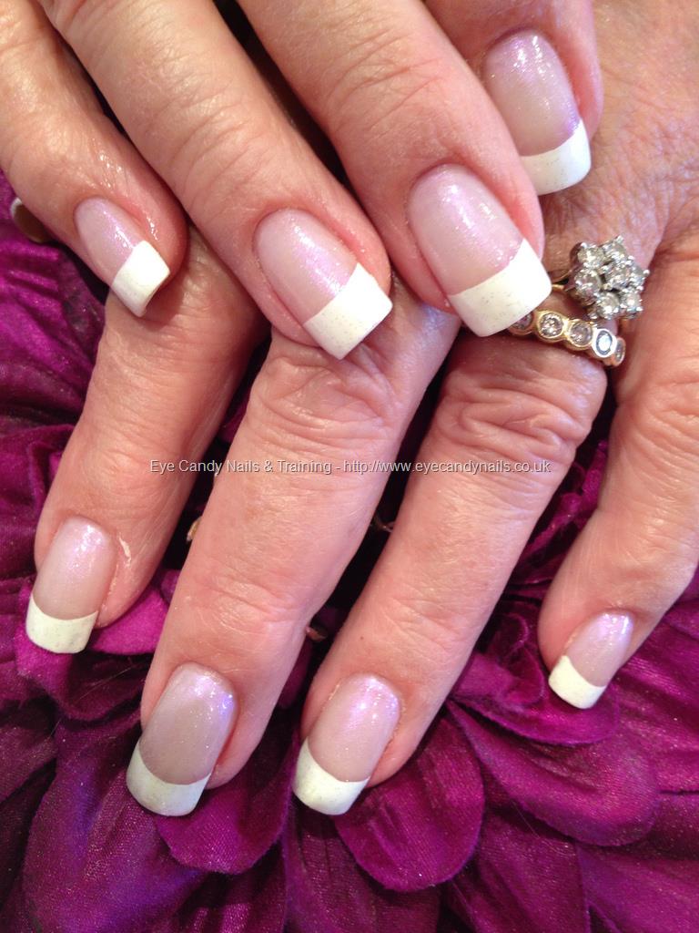 Eye Candy Nails And Training White French Polish Over Acrylic Overlays